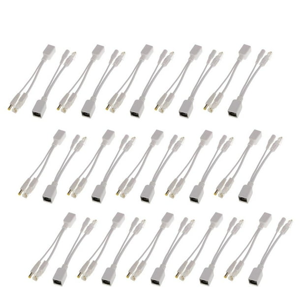 15 Pares De Energía Pasiva Sobre Ethernet Inyector PoE + Cable ...