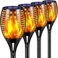 Solar Lights, Waterproof Flickering Flames LED Torches Outdoor ...