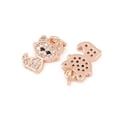 10pc Brass Micro Pave Clear Cubic Zirconia Charms Cadmium Free with ...