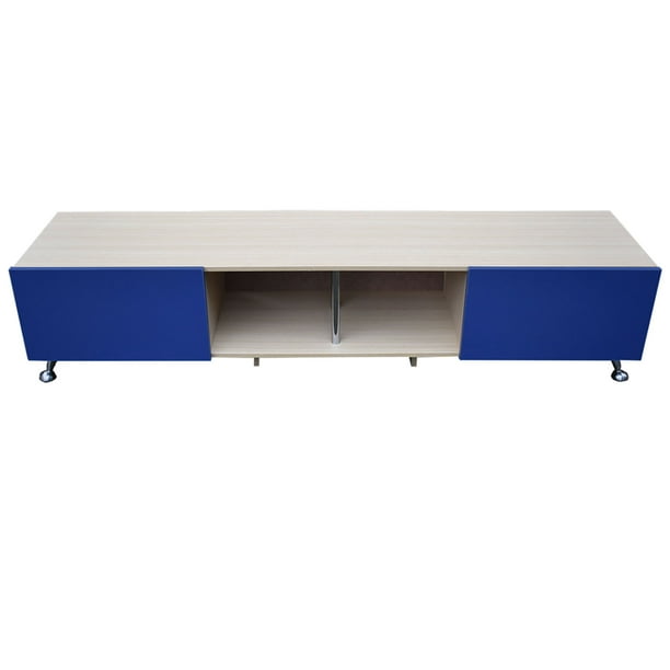 Mueble para TV de 80' Hogare Roble Azul Centro de entretenimiento ...