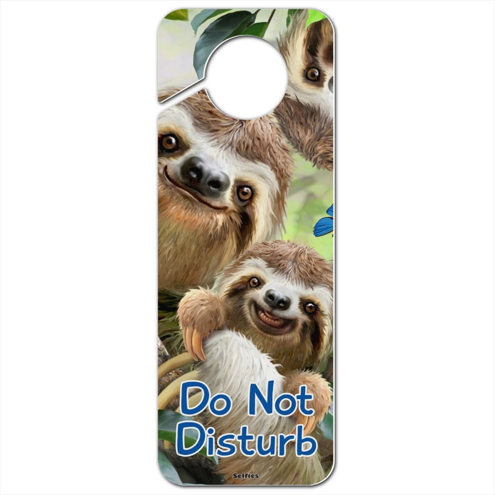 Sloth Family Selfie Plastic Door Knob Hanger Sign - Walmart.com