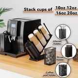 EKNITEY Adjustable Coffee Cup Lid Holder & Multi-Function Organizer ...