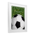 Stupell Industries Soccer Field & Ball White Framed Print Under Glass ...