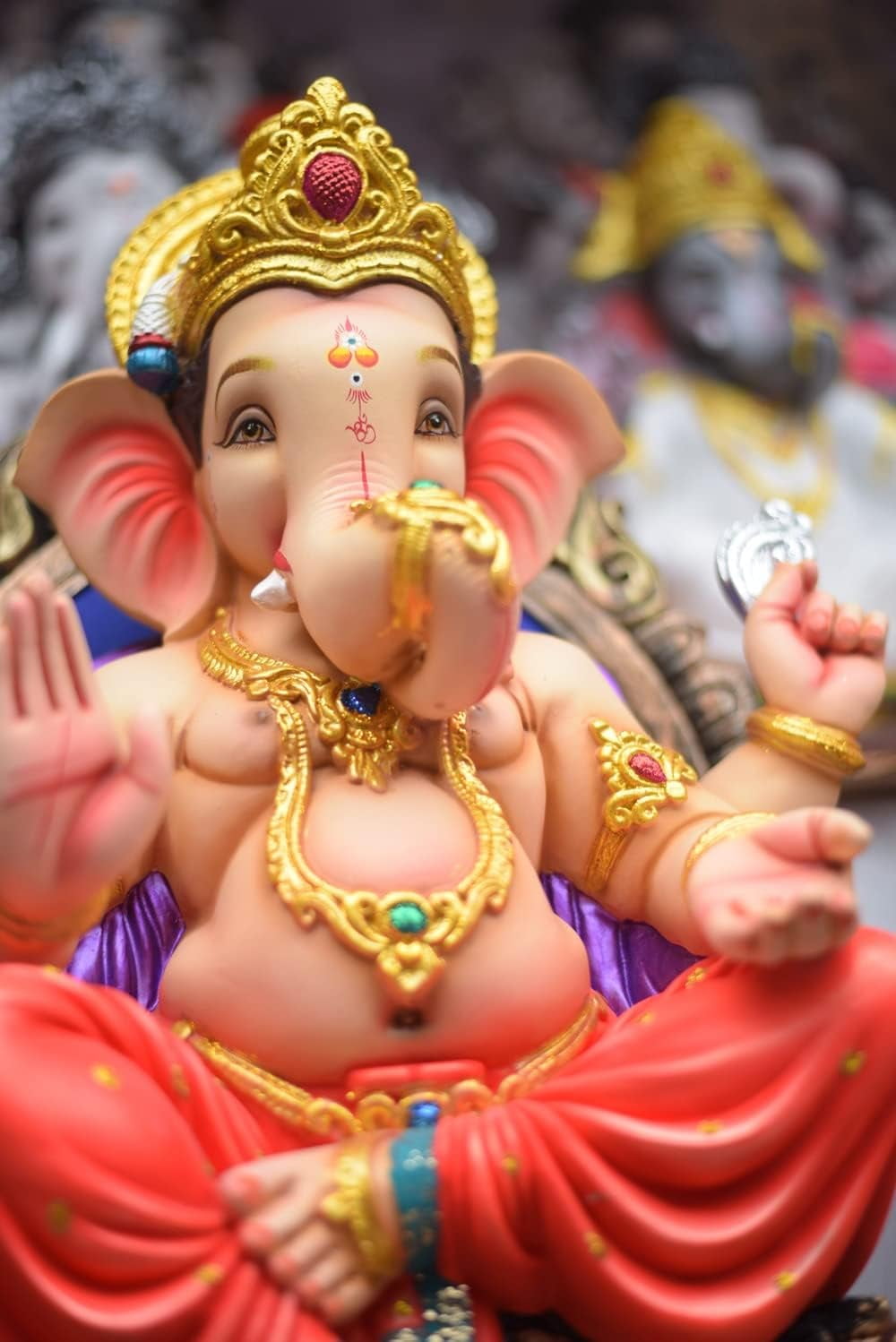 Eva Gourmet Vanilla Ganpati Idol for Ganesh Chaturthi and Visarjan Clay ...