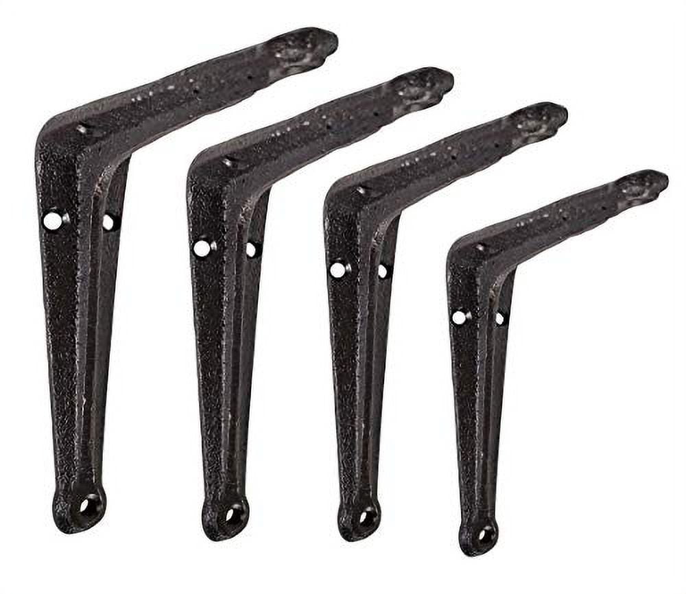 NACH Cast Iron Industrial Style Shelf Bracket (Pack of 4), JS-90-066 ...
