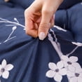 Japanese Navy Floral Queen Size Memory Foam Floor Mattress for Living ...