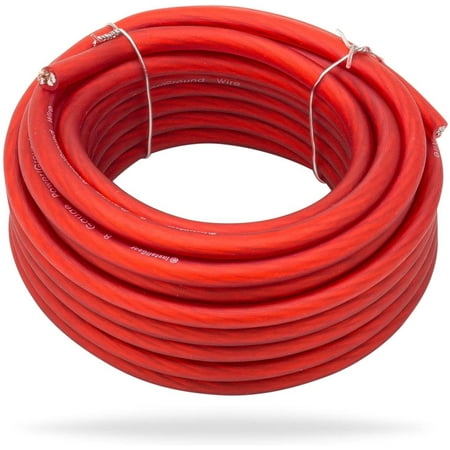 InstallGear 8 Gauge Red 25ft Power/Ground Wire True Spec and Soft Touch ...