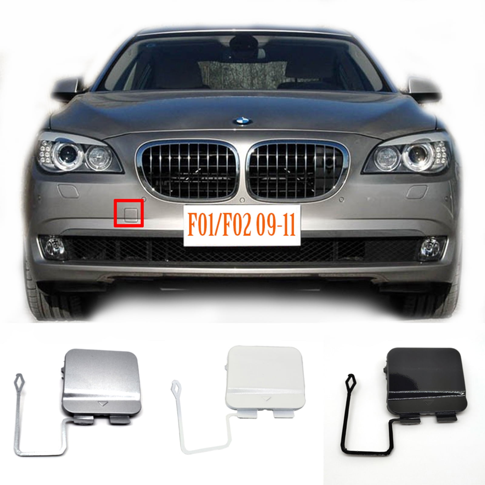 Trimla Front TOW Cover for 09-11 BMW 7 series F01 F02 725d 730d 730dX 740dX 730i 740i 750i 730Li ...