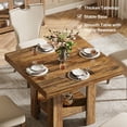 Tribesigns 31.5" Square Dining Table for 4, Small Wooden Kitchen Table ...