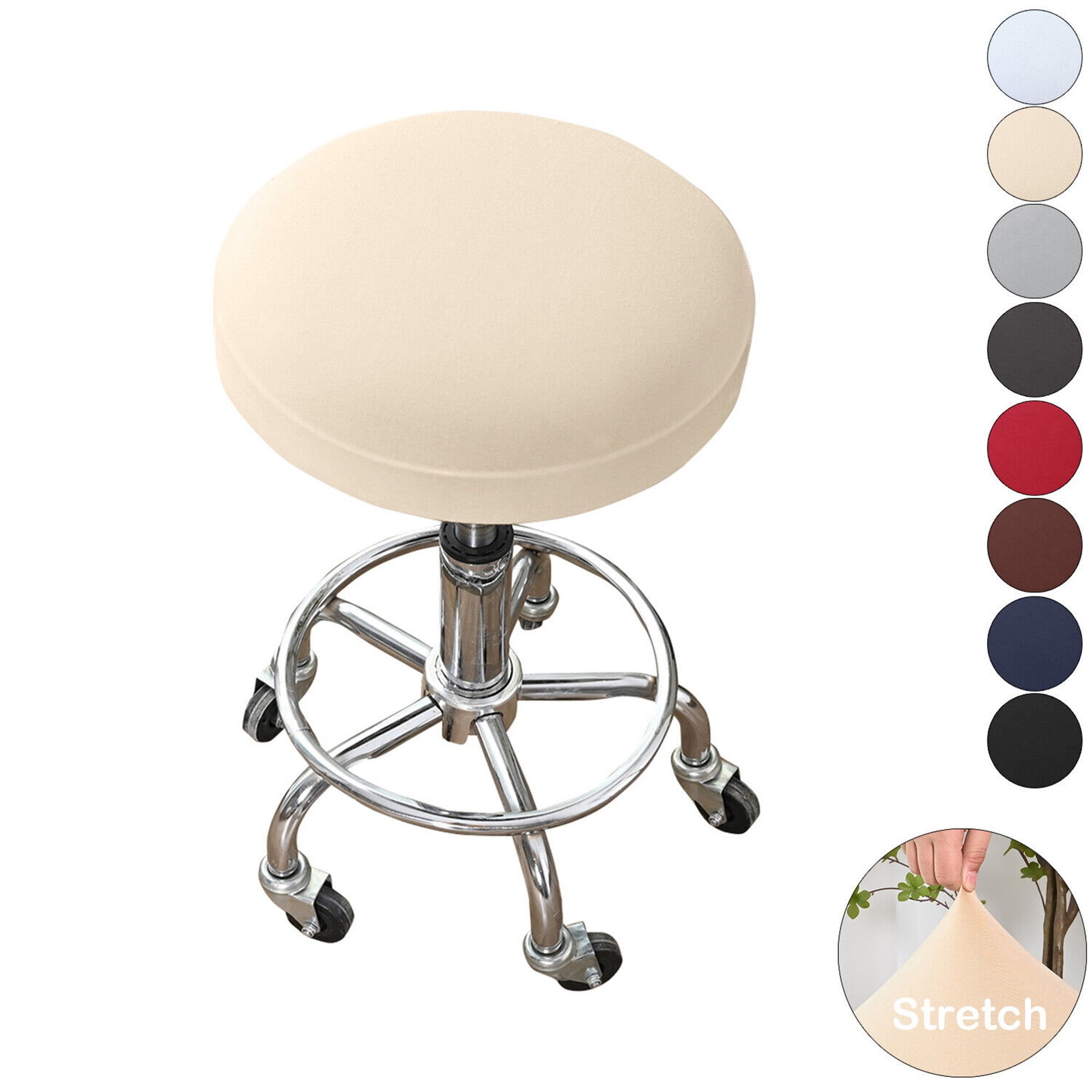 SAYFUT Stretch Round Bar Stool Chair Covers Armless Seat Cushion ...