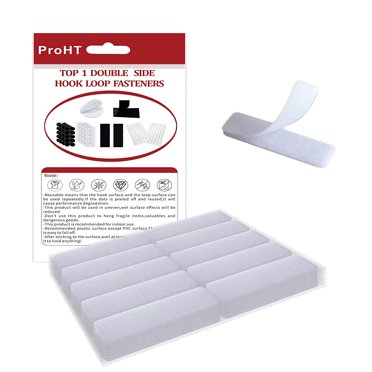 ProHT Hook and Loop Strips with Adhesive 2x6 Inch 10 Pairs Industrial ...