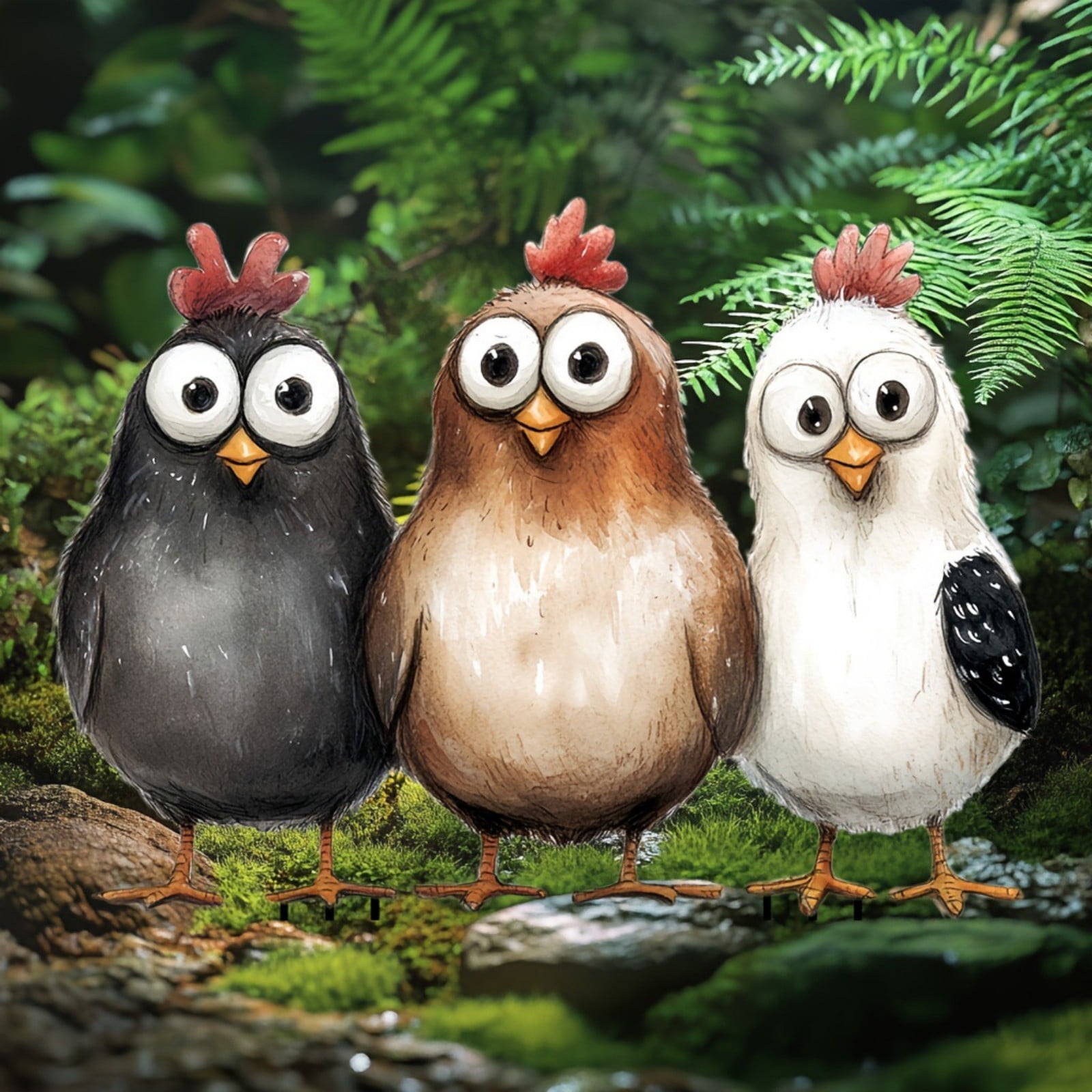 Click here for Qaailabf Colorful Rooster 2d Acrylic Garden Stake... prices