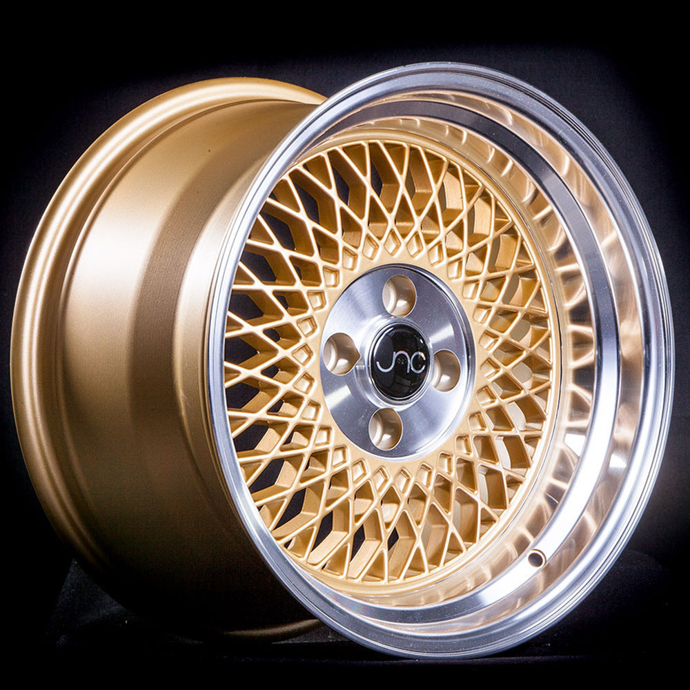 JNC Wheels 15 JNC031 Gold Machined Lip Rim 4x100 15x8 Inch JNC Wheels 15 JNC031 Gold Machined Lip Rim 4x100 15x8 Inch