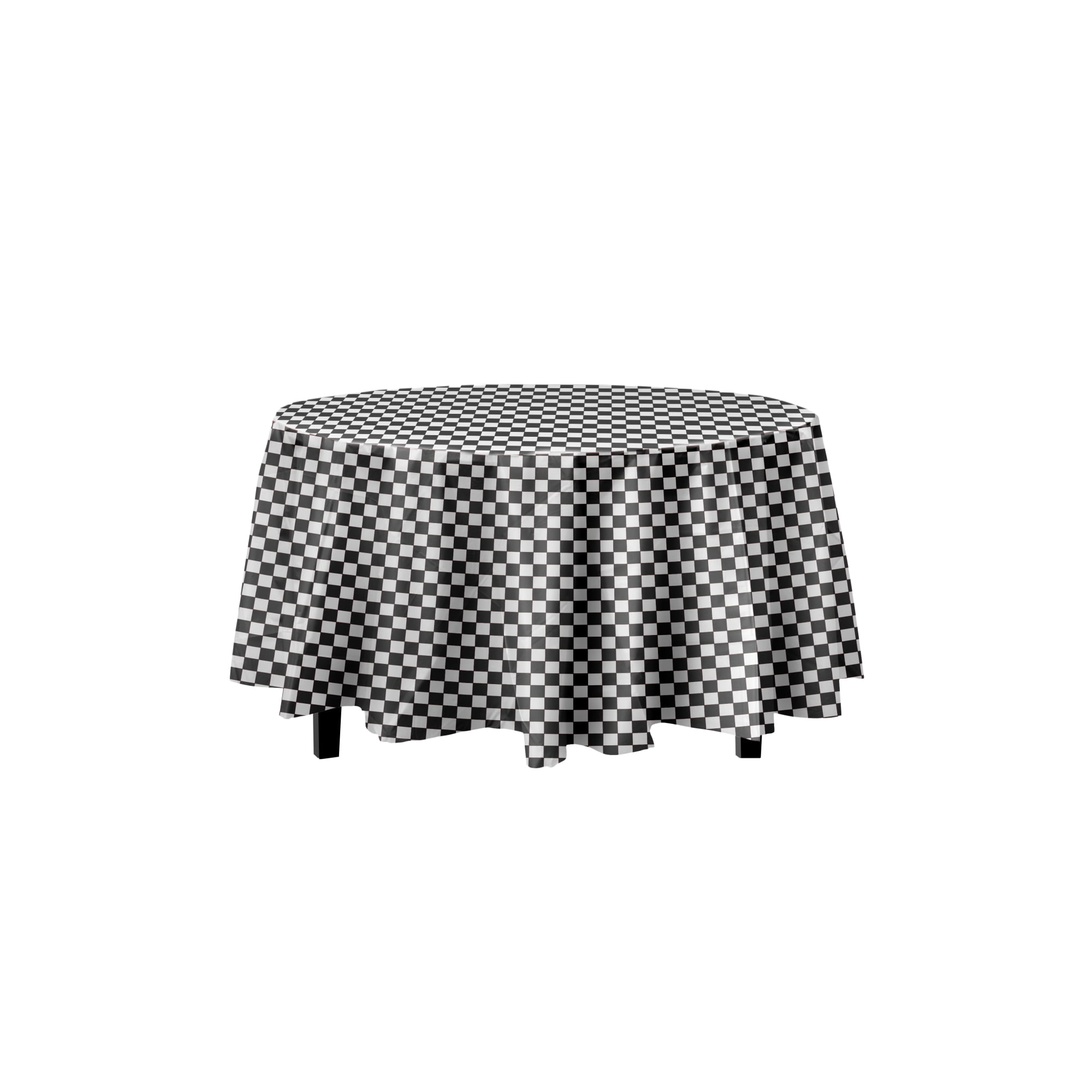 Crown Display 12-Pack - Premium Plastic Tablecloth 84 Inch Round Table ...