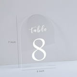 UNIQOOO Arch Acrylic Table Signs, Perfect for Wedding Table Numbers ...