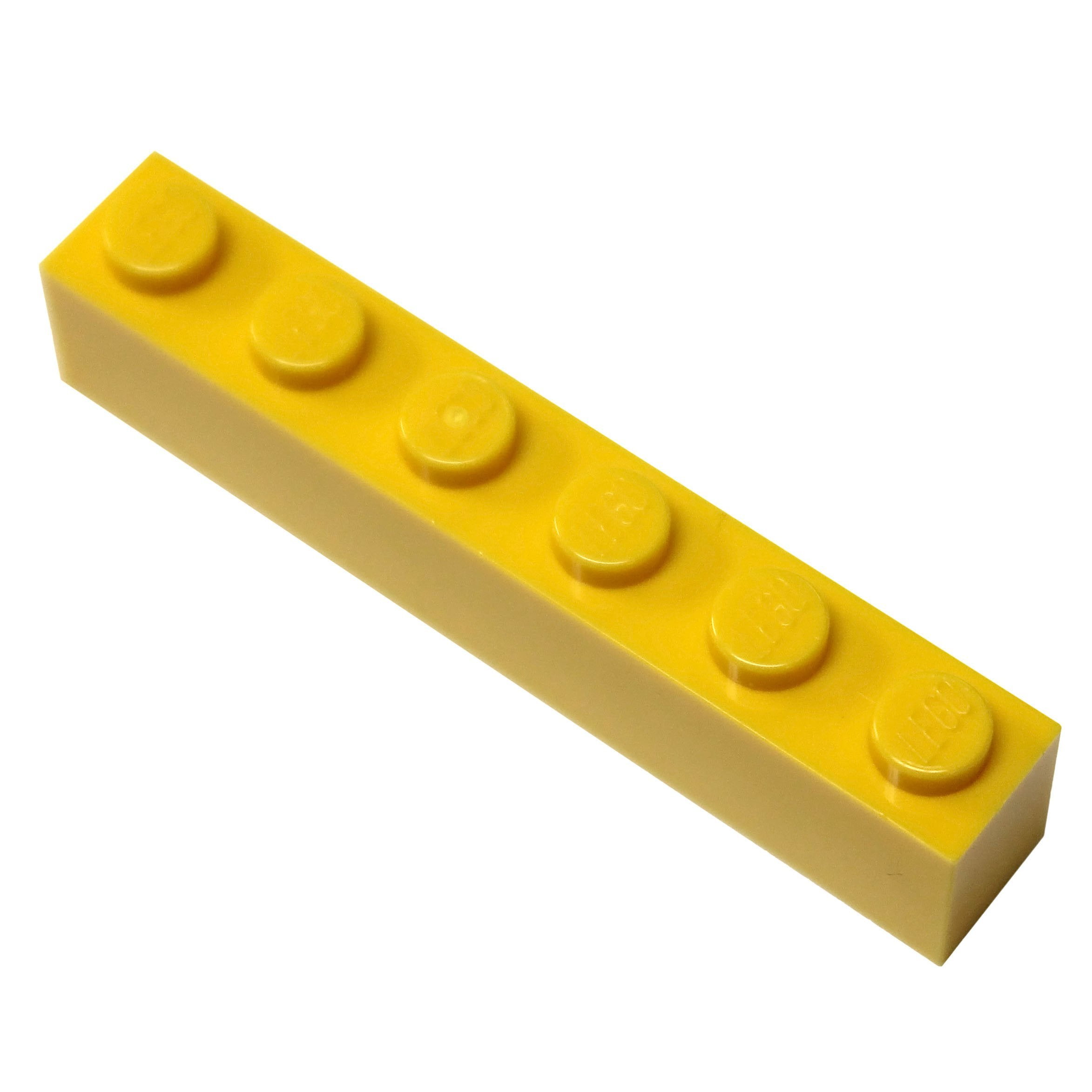 Piezas y piezas de LEGO, 1 x 6 ladrillos, 20 unidades, color amarillo ...