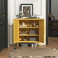 Accent Cabinet Locker, Lockable Storage Cabinet with Mesh & Metal Doors ...