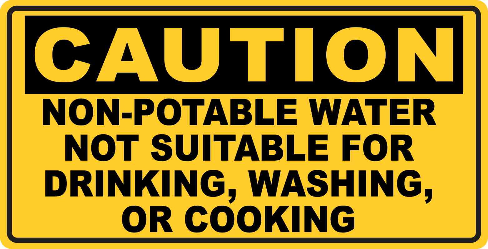 10.4inx5.3in OSHA Non-Potable Water Sticker Vinyl Decal Door Sign ...