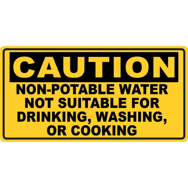 10.4inx5.3in OSHA Non-Potable Water Sticker Vinyl Decal Door Sign ...