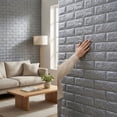 Brick Wallpaper Peel and Stick, 3D Foam Anti-Crash Waterproof ...