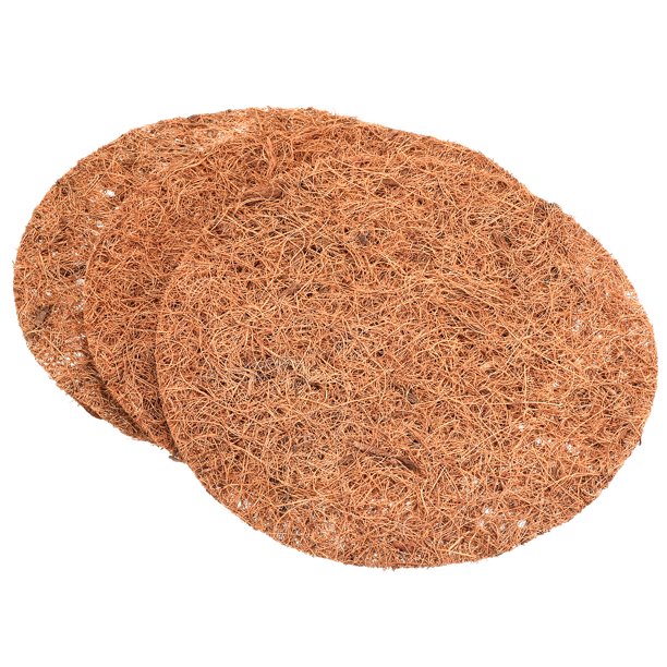 Uxcell 8" Round Coconut Fiber Mulch Ring Mat Tree Protector Root Soil ...