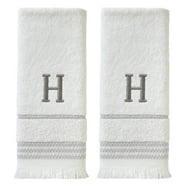 SKL Home Casual Monogram Bath Towel, "H", White - Walmart.com