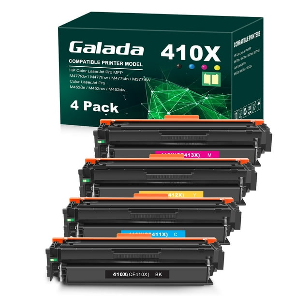 410X Toner Cartridge (with Chip) Replacement for HP 410X 410A CF410X ...