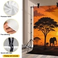 Desert Sunset Backdrop for Photography, Lion Elephant Tree Giraffe Boho ...