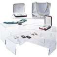 Clear Acrylic Risers for Counters, Set of 5 U-shaped Display Stands, 5 ...