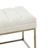 Darius KD Fabric Bench Cream - Walmart.com