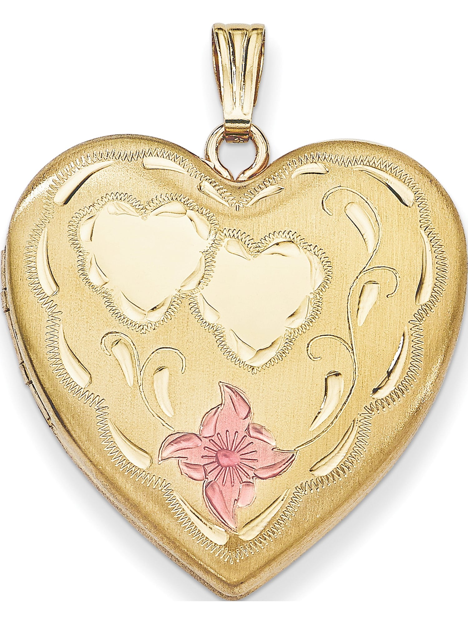 14k Gold Filled 14/20 1/20 Filled 4-Frame Enameled Heart Locket ...