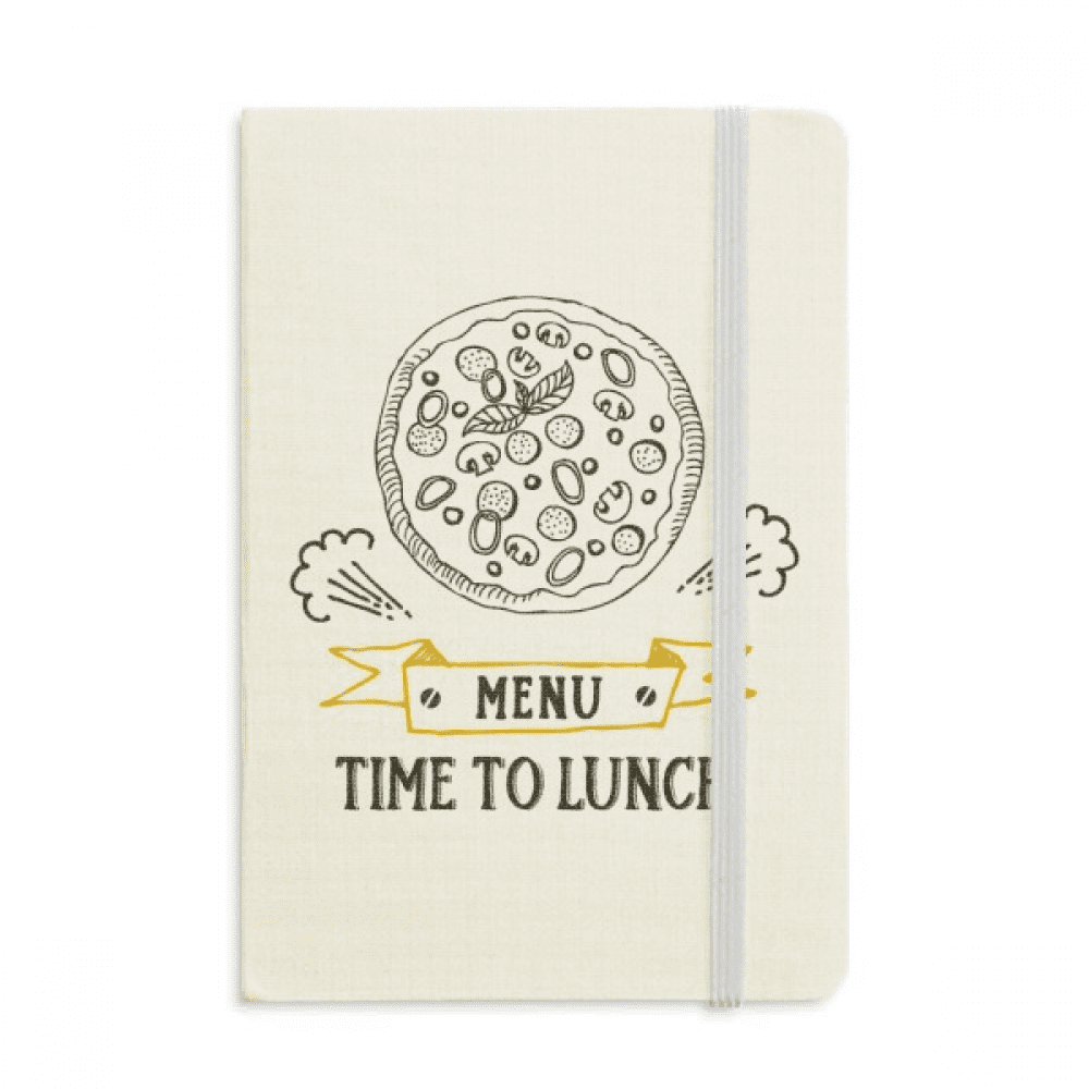Time To Lunch Pizza Foods Notebook Official Fabric Hard Cover Classic ...