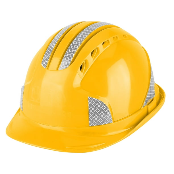 Construction Site Protective Cap Ventilate ABS Hard Hat Reflective ...