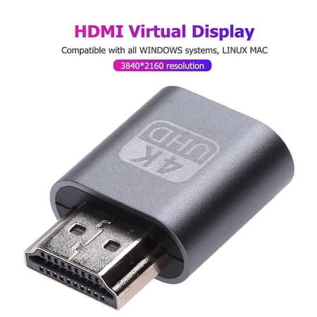 HDMI-compatible Virtual Display Adapter Dummy Plug Lock Graphics ...
