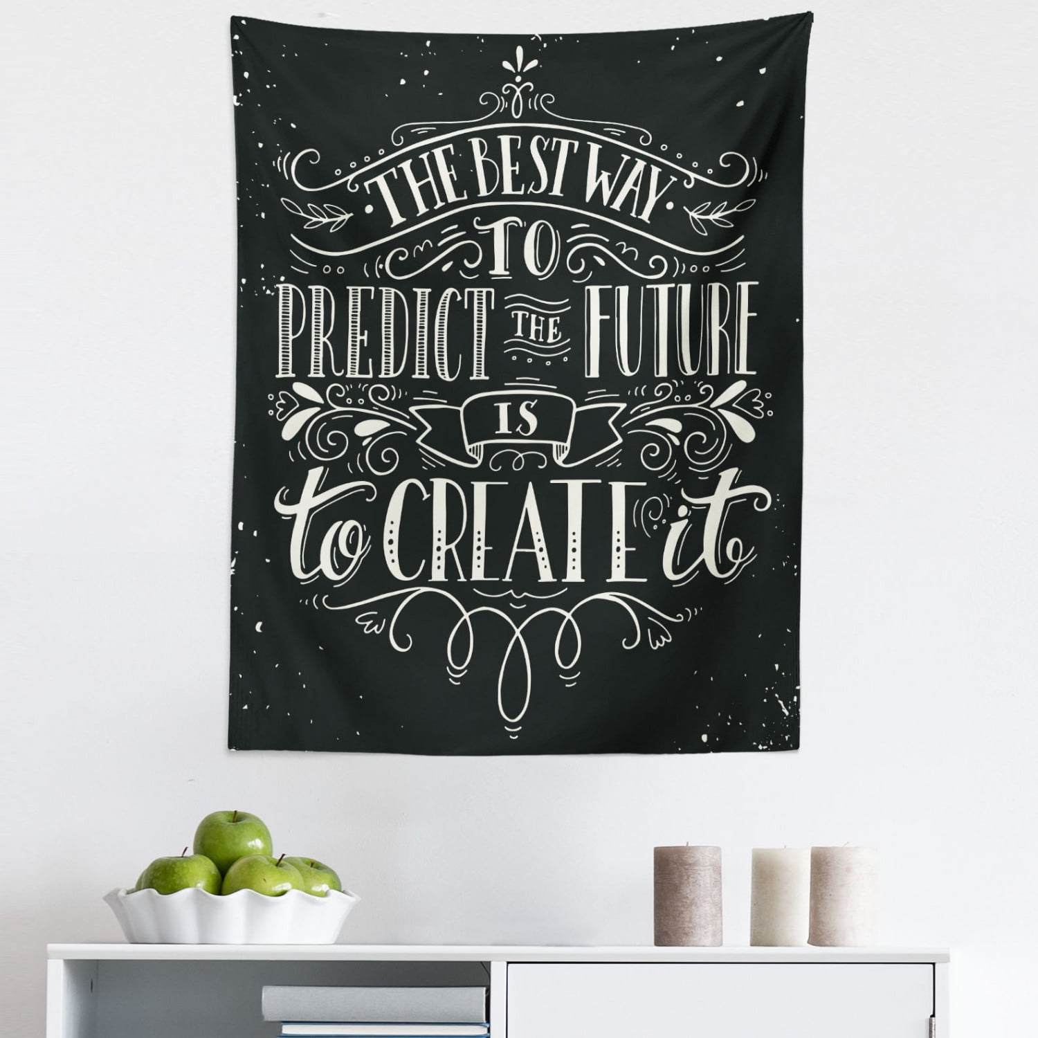 Vintage Tapestry, Hand Lettering on a Grunge Design Inspired Background ...