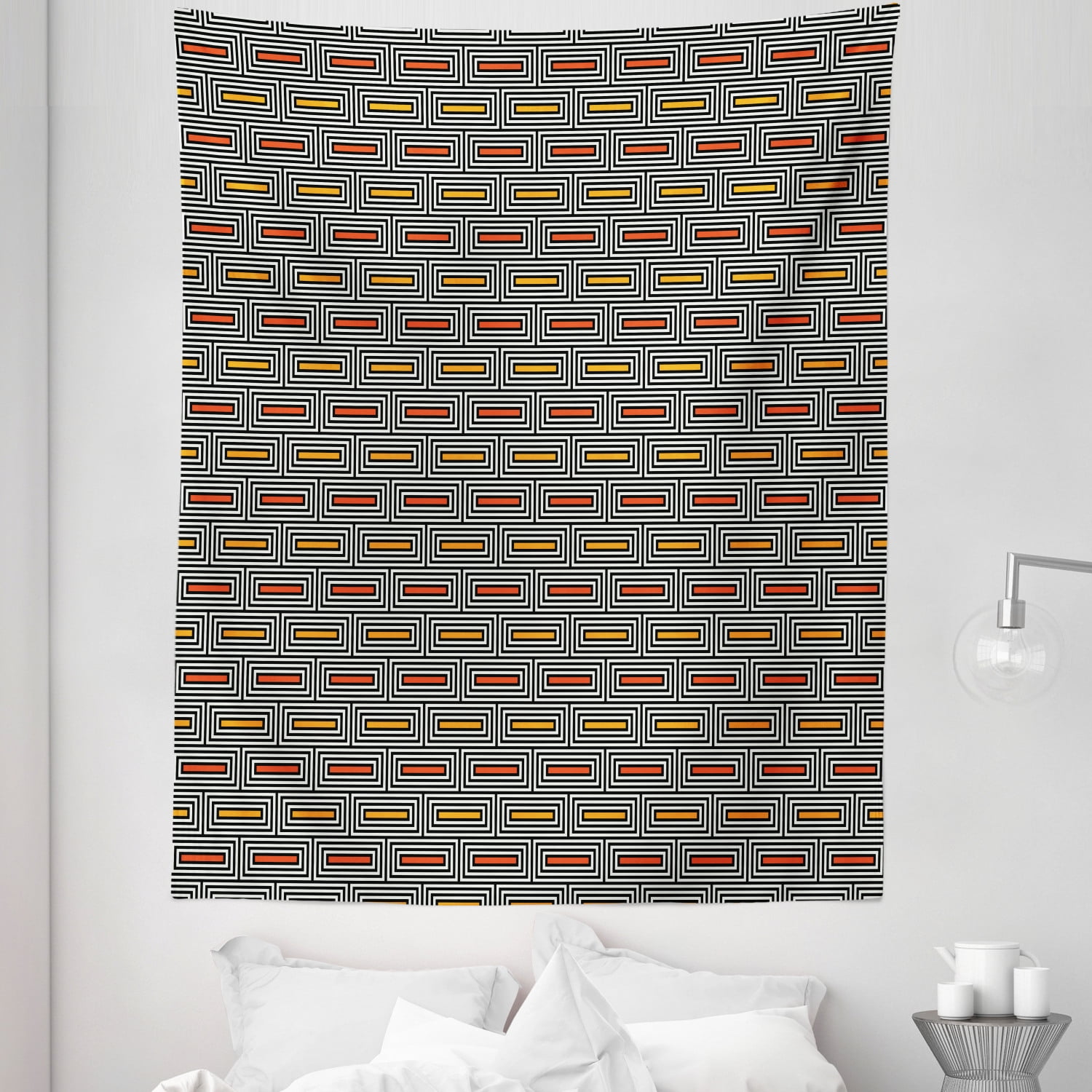 Geometric Tapestry, Repeating Rectangular Blocks Abstract Style with ...