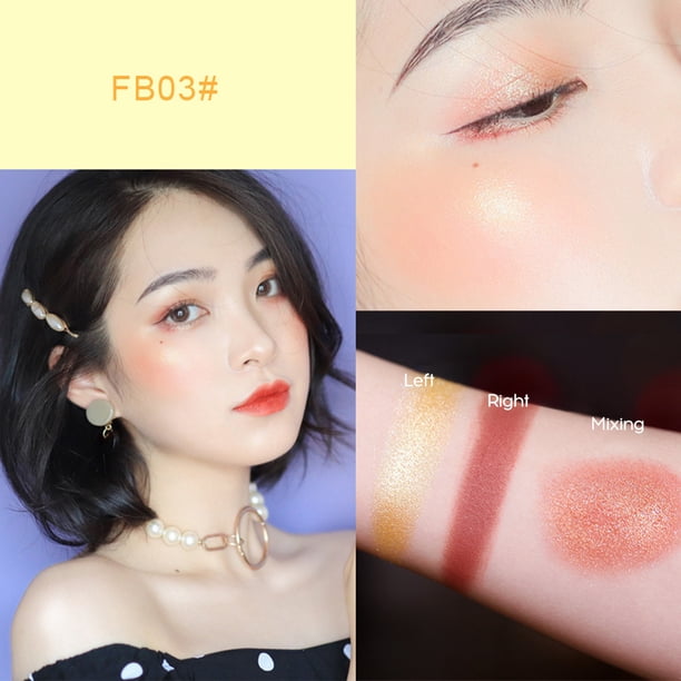 Disco de retoque todo en uno SUIKONE High Gloss Blush Glitter Diamond ...