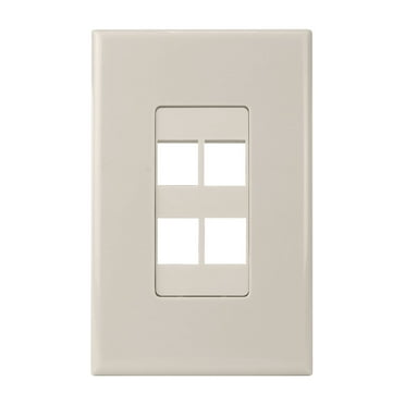 Construct Pro 1-Port Keystone Wall Plate with Screwless Face (Color ...