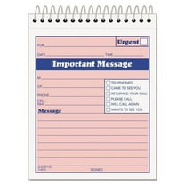 Telephone Message Book With Fax/mobile Section, Two-Part Carbonless, 4. ...