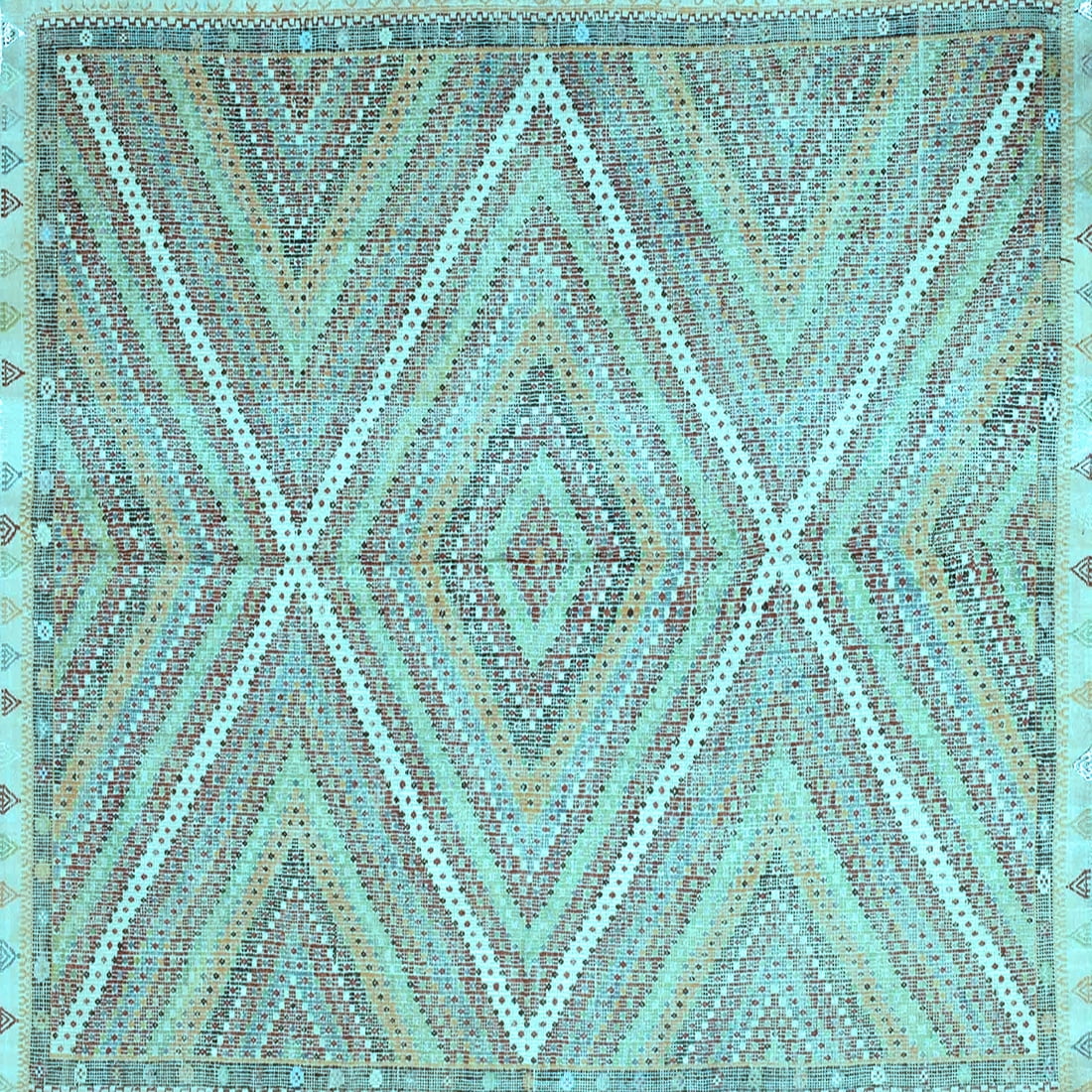 Ahgly Company Indoor Square Abstract Light Blue Contemporary Area Rugs ...