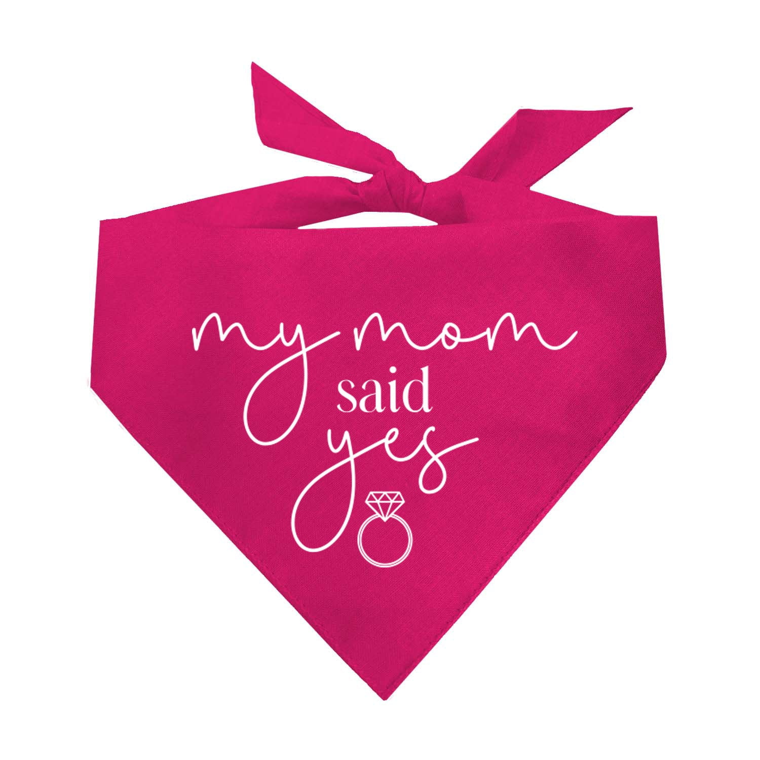 My Mom Said Yes Triangle Dog Bandana - Walmart.com