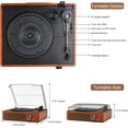EYESEN Vinyl Record Players for Vinyl Records with Speakers Belt-Driven ...