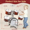 Zmoon 30" Musical Instruments Drum Set for Kids, Tween Kids Drum Set, 5 ...