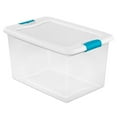 Sterilite 64 Quart Latching Storage Tote, 12 Pack & Deep Clip Box, 4 ...
