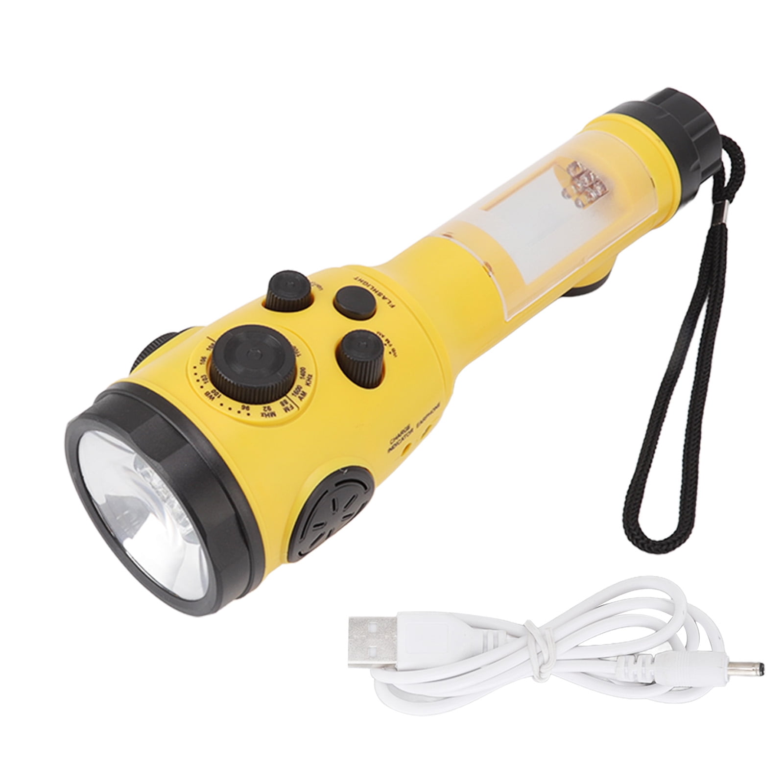 Emergency Flashlight Portable Rechargeable Hand Cranked Multifunctional ...