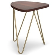 Simpli Home Breanna SOLID MANGO WOOD and Metal 16 inch Wide Round ...