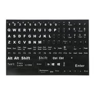 HQRP English QWERTY Laminated Keyboard Stickers for All PC & Laptops ...