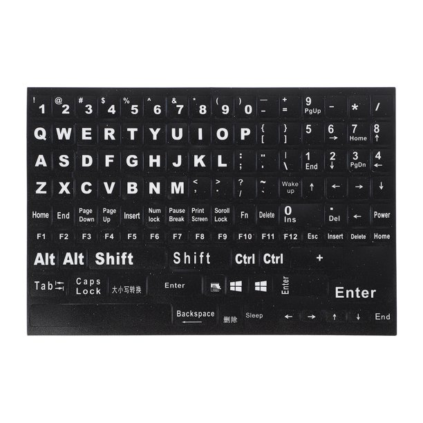 Keyboard Stickers Laptop Letter Decals Replacement Labels Cover Dark ...