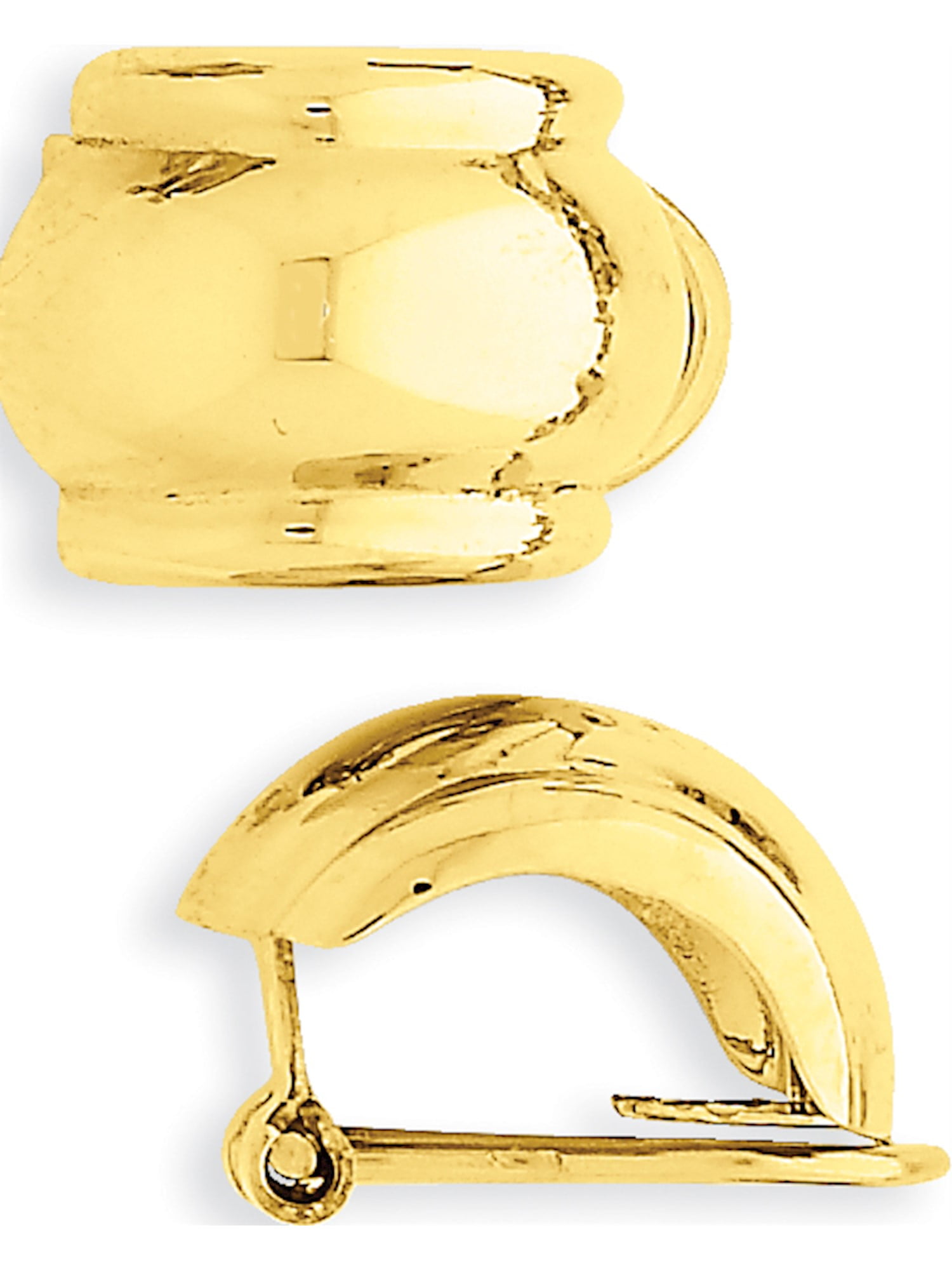 14k Yellow Gold Omega Clip Non-pierced (12x16mm) Earrings | Walmart Canada