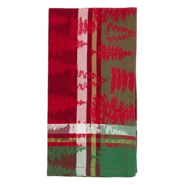 SARO Holiday Table Napkins with Christmas Tree Design - Set of 4 ...